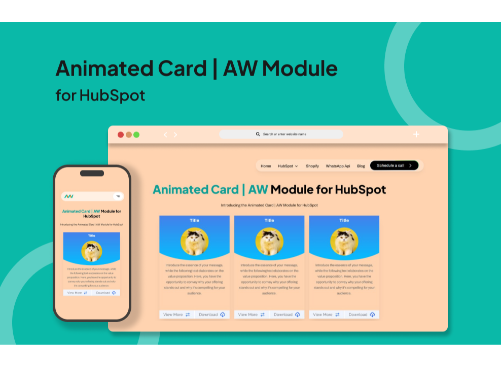 Animated Card Aw Module By Amwhiz Media Private Limited