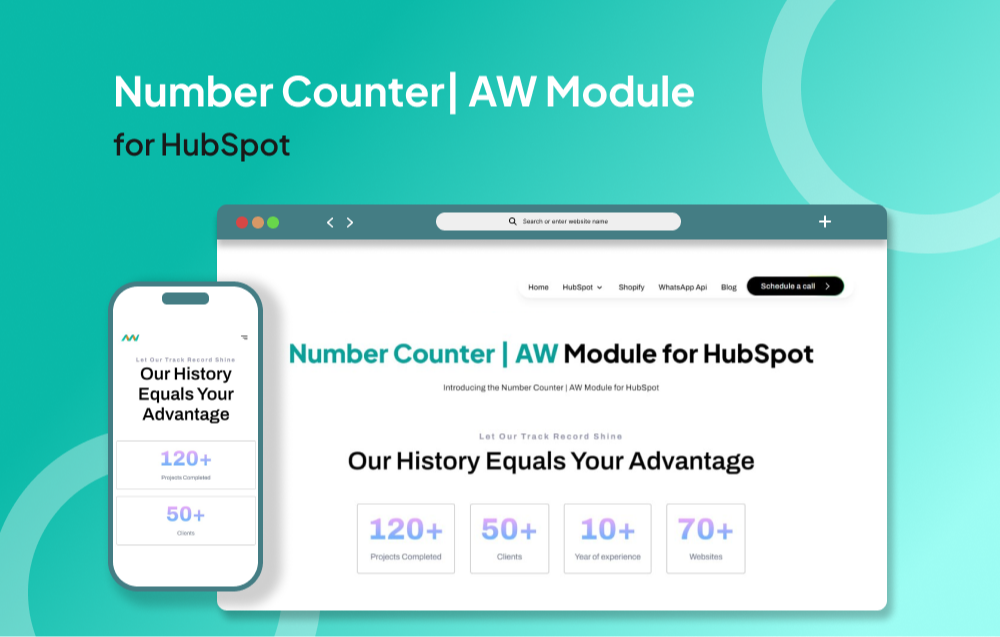 Number Counter Aw Module By Amwhiz Media Private Limited